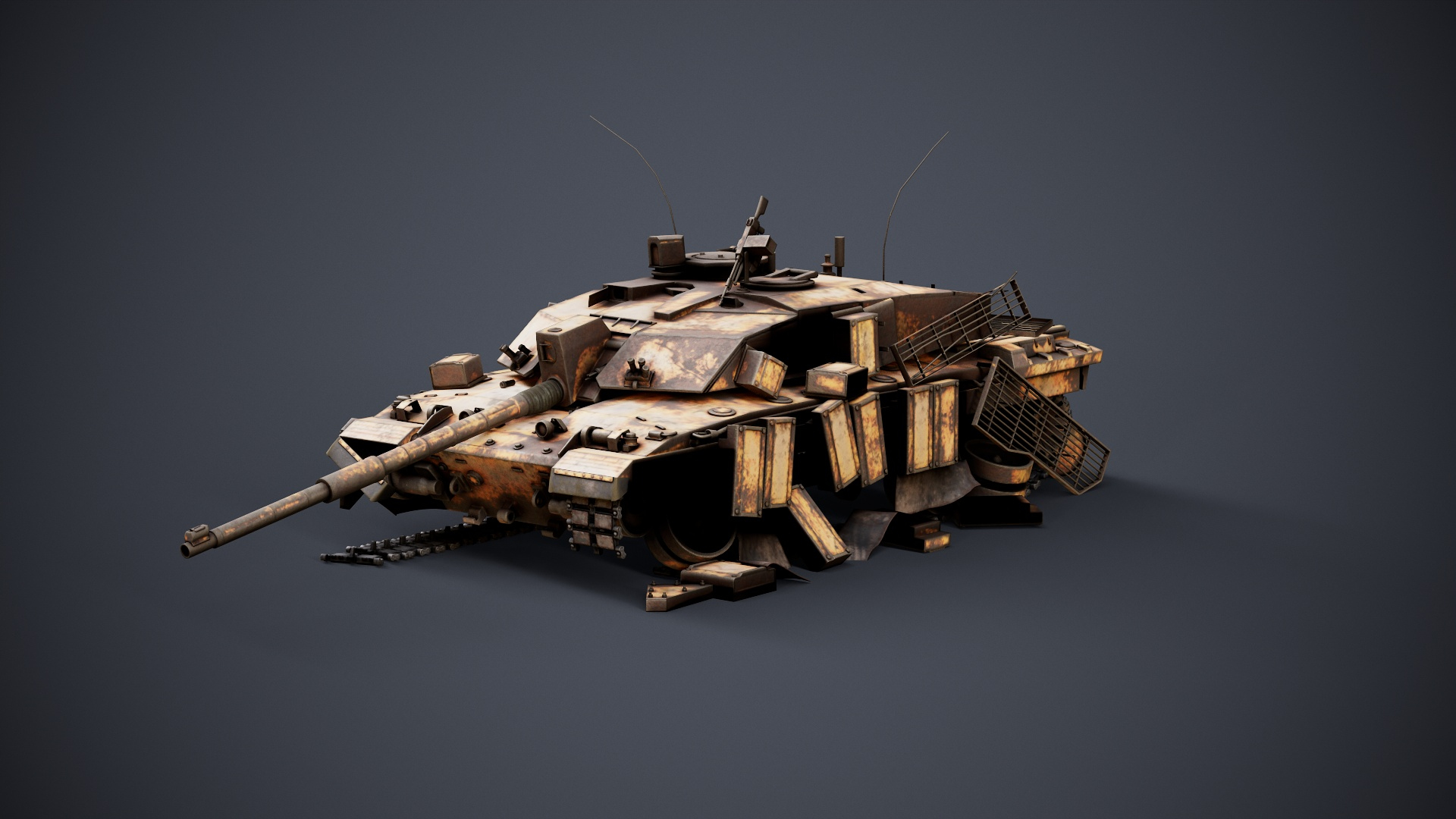 3D 4 Nato Tanks Destroyed Pack - TurboSquid 2165814