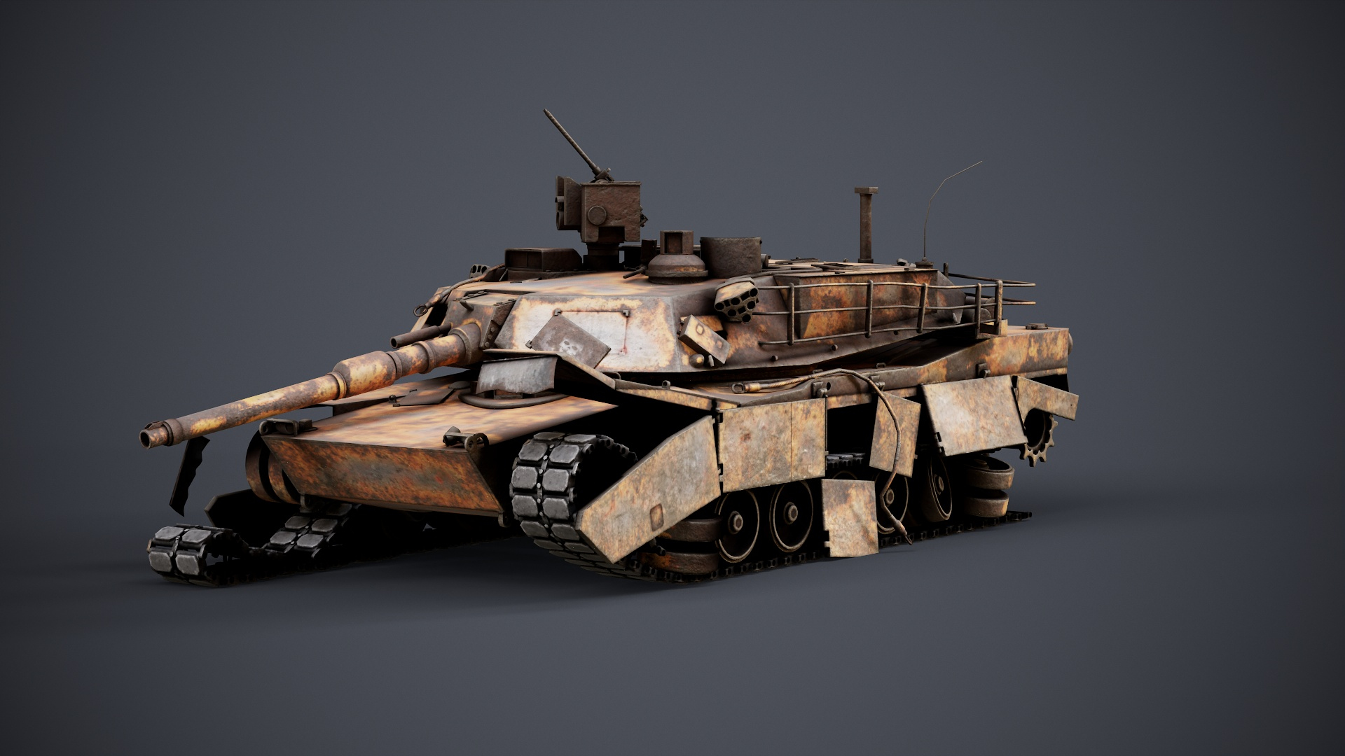 3D 4 Nato Tanks Destroyed Pack - TurboSquid 2165814