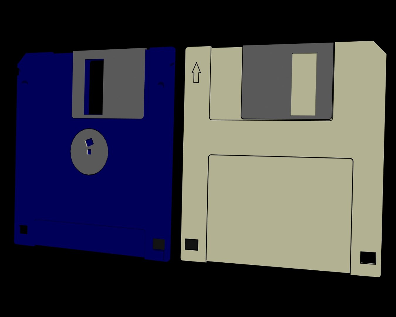 3d Floppy Box Model