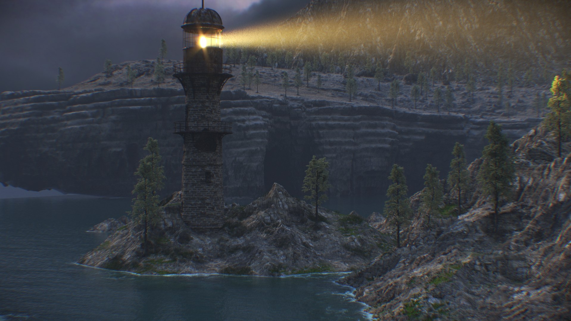 Rustic Lighthouse Island 3D Model - TurboSquid 2412489