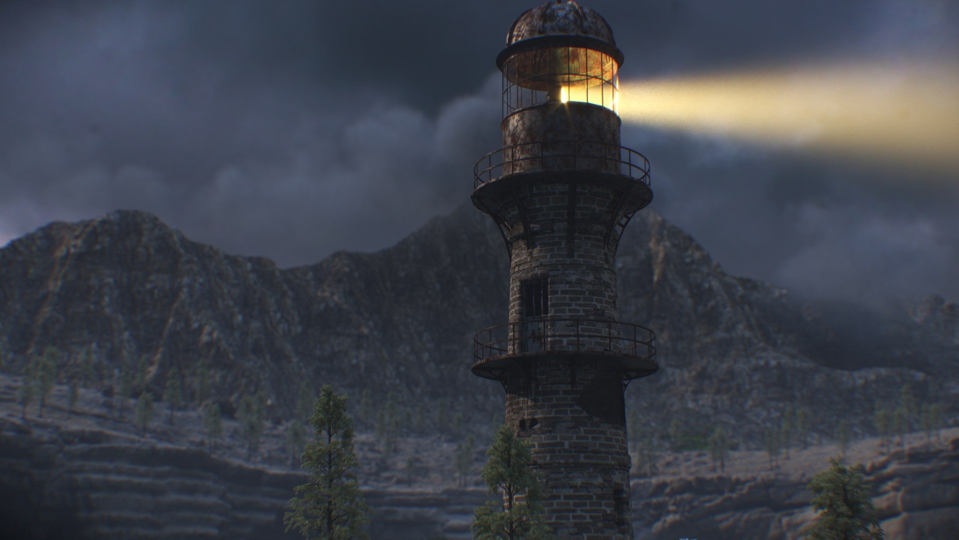 Rustic Lighthouse Island 3D Model - TurboSquid 2412489