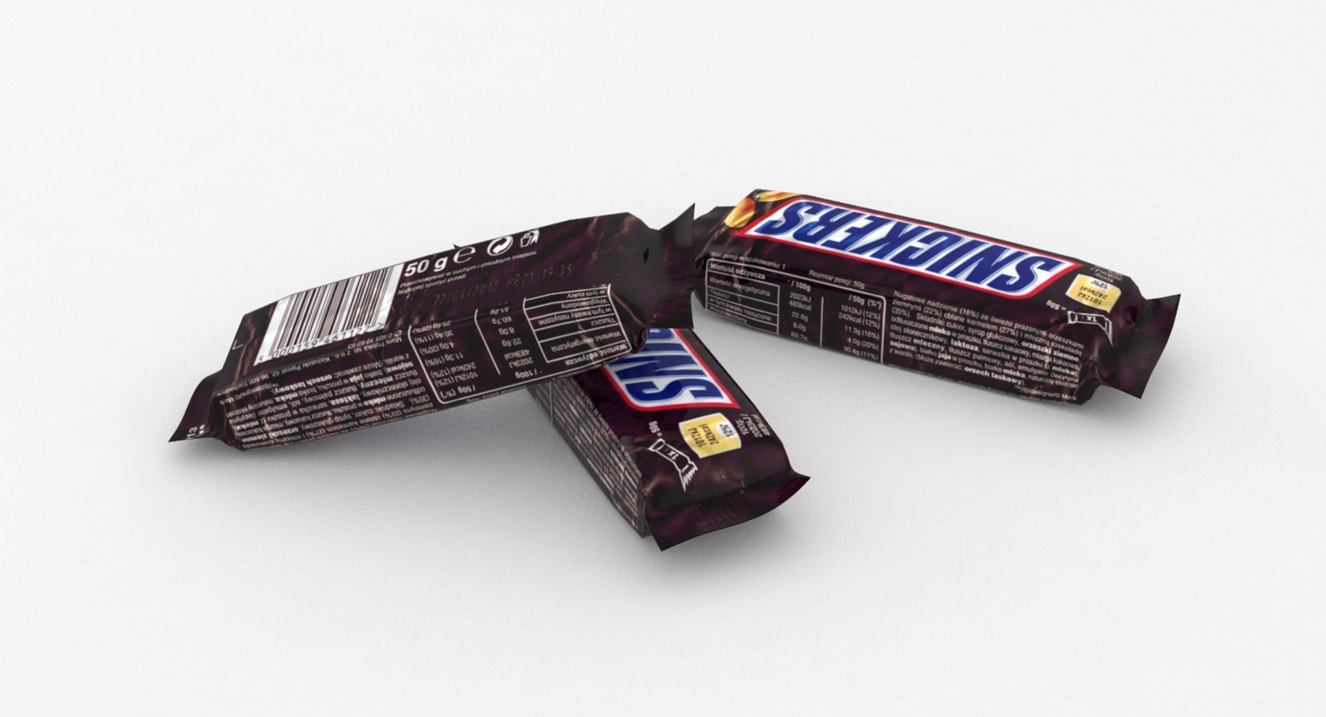 3D snickers bar model - TurboSquid 1182906