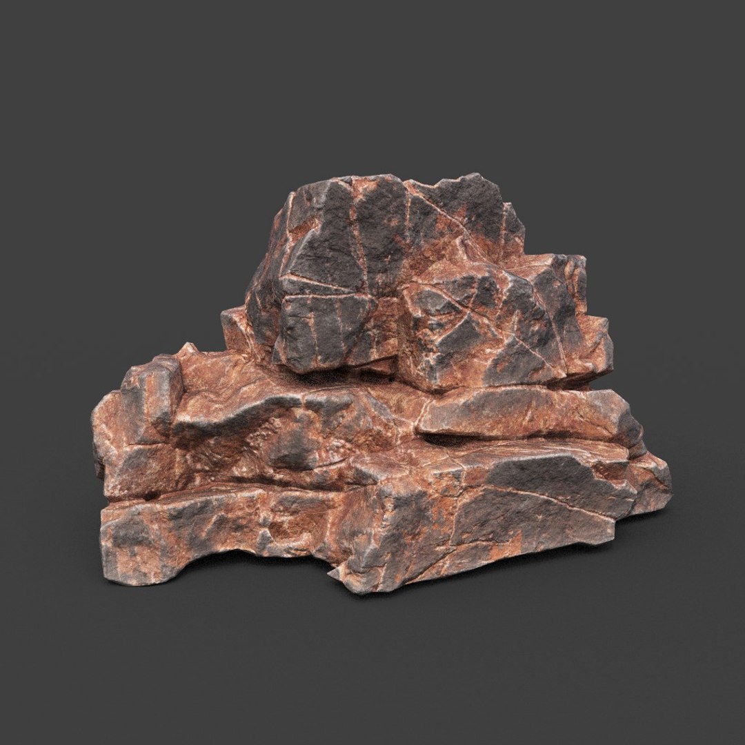 3D 10 Low Poly PBR Cracked Desert Rock Model - TurboSquid 2164012