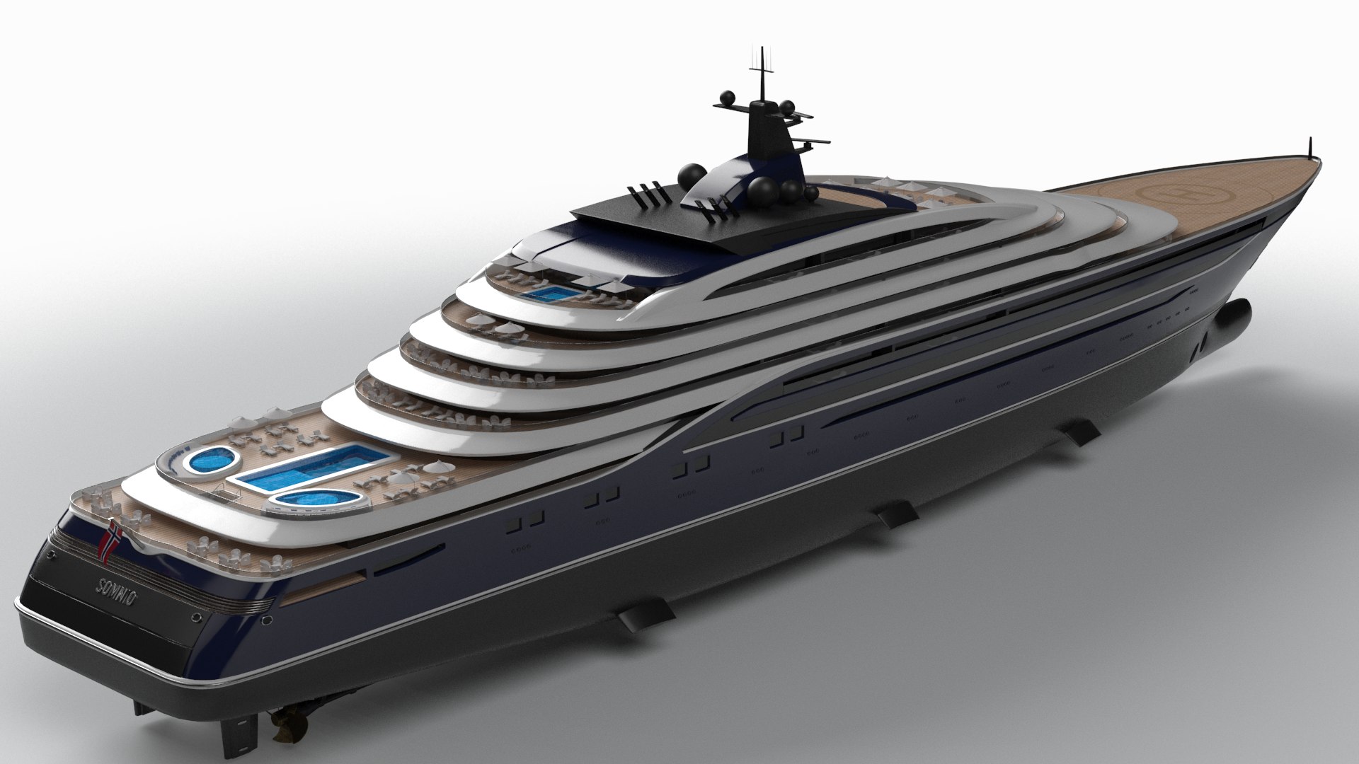 3D Somnio Superyacht Dynamic Simulation - TurboSquid 1917124