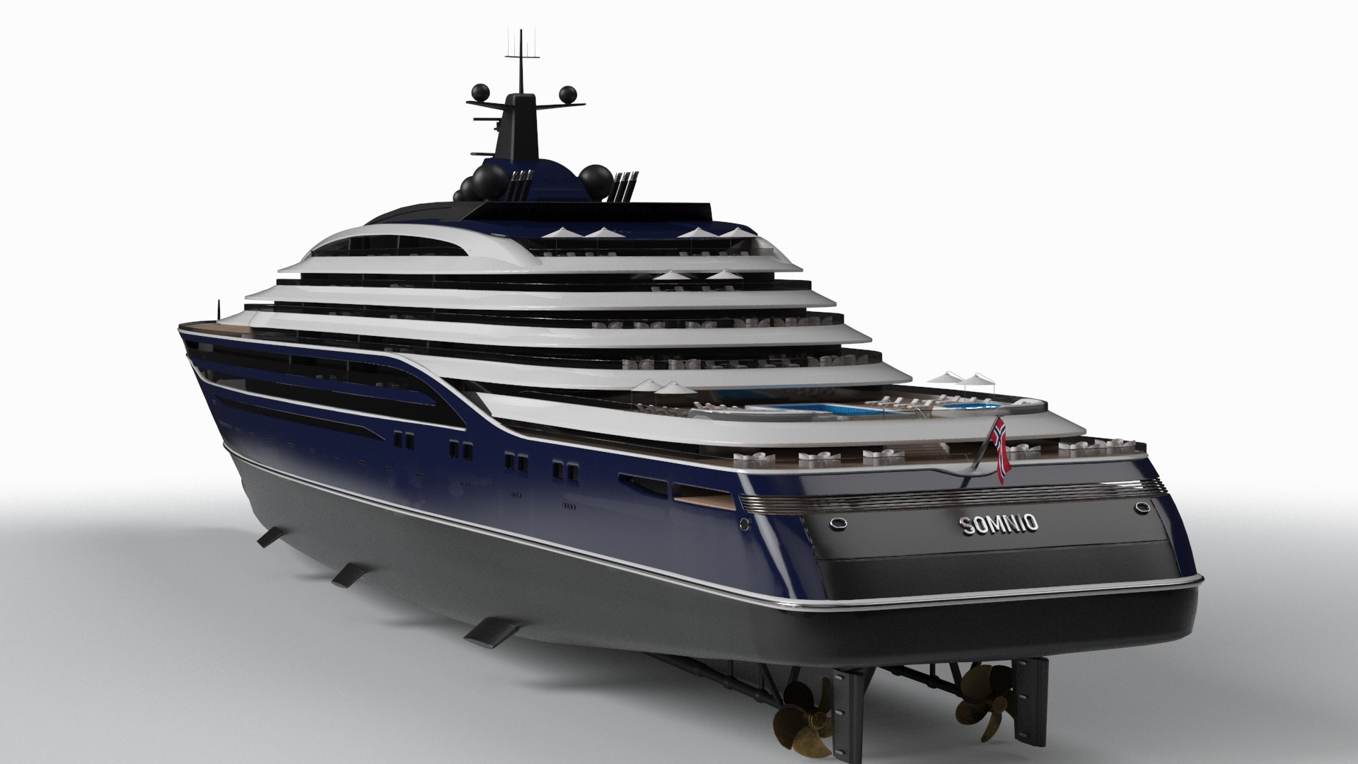 3D Somnio Superyacht Dynamic Simulation - TurboSquid 1917124
