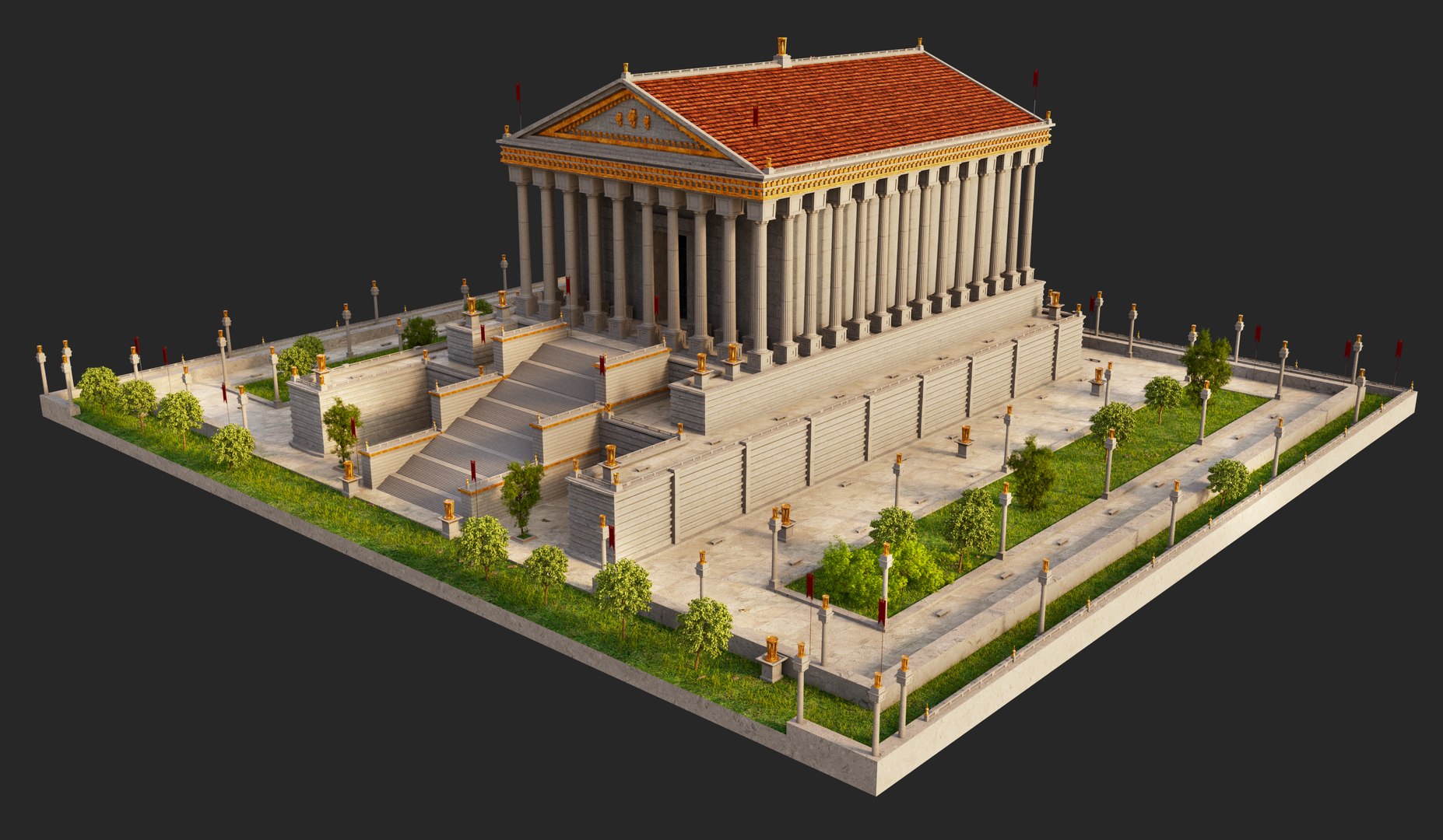 3D Temple Of Jupiter V2 - TurboSquid 2290571