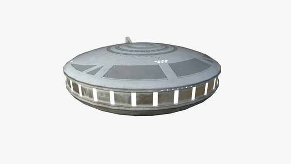 Alien Spaceship UFO A09 White Dirt - Sci Fi Spacecraft Design 3D ...