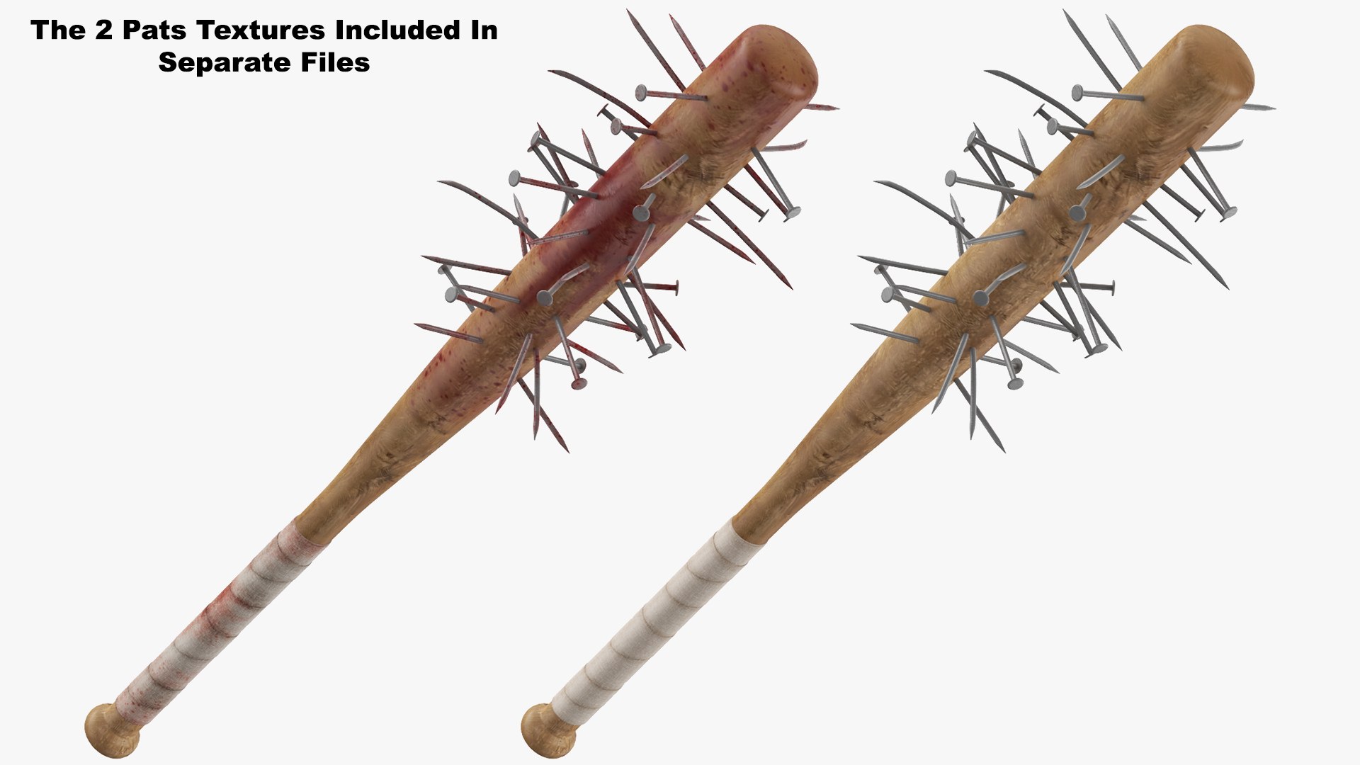 3D Nailed Baseball Bat 01 Model - TurboSquid 1963395