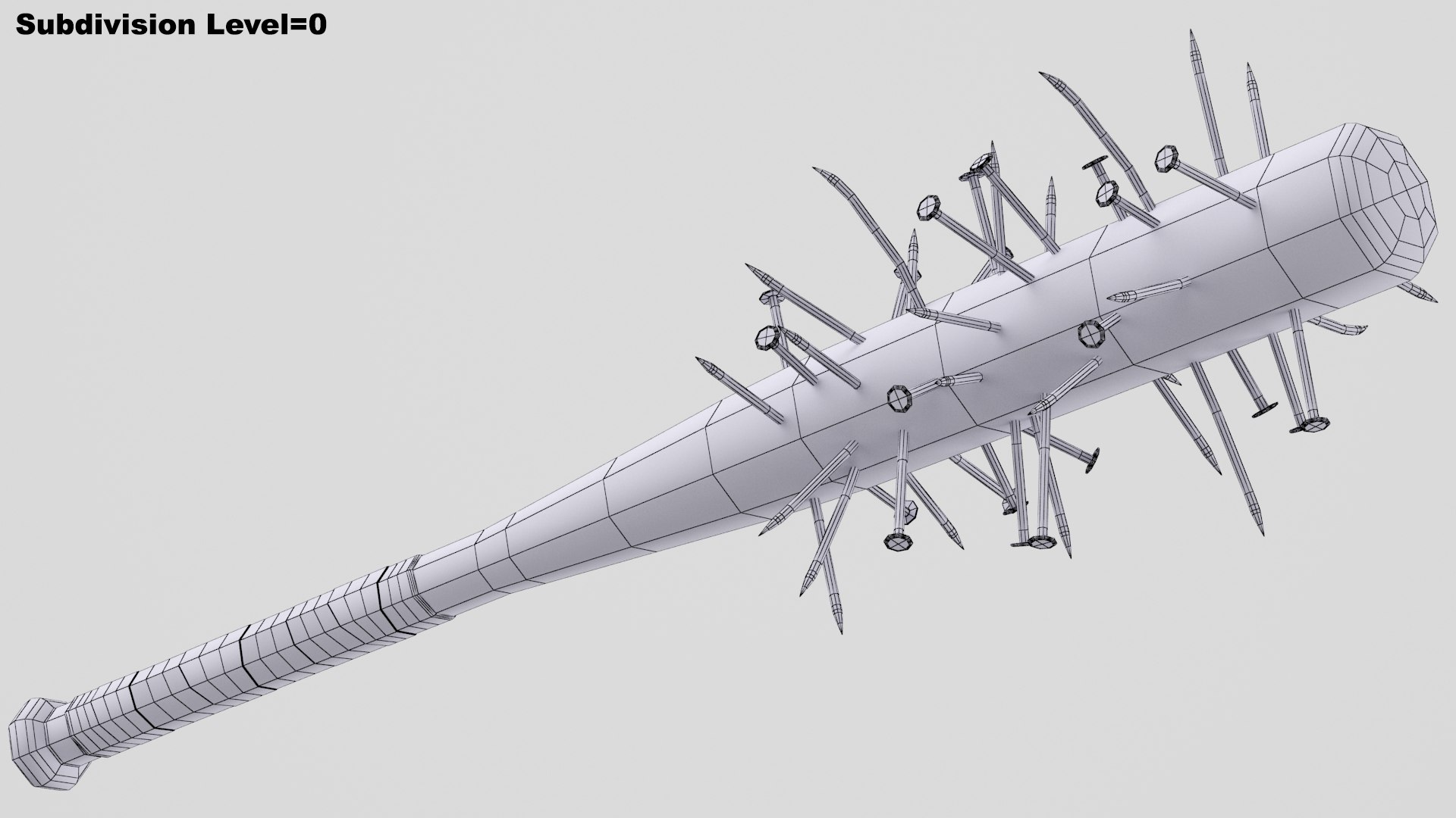3D Nailed Baseball Bat 01 Model - TurboSquid 1963395