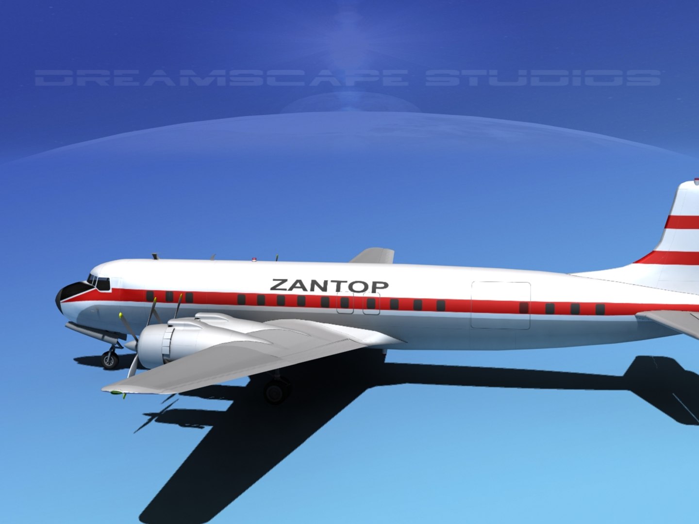 Douglas Dc-7c Dc-7 3d Max
