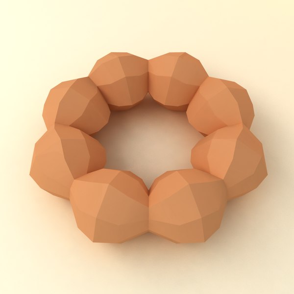 Low poly cartoon donut 04 3D model - TurboSquid 2030621