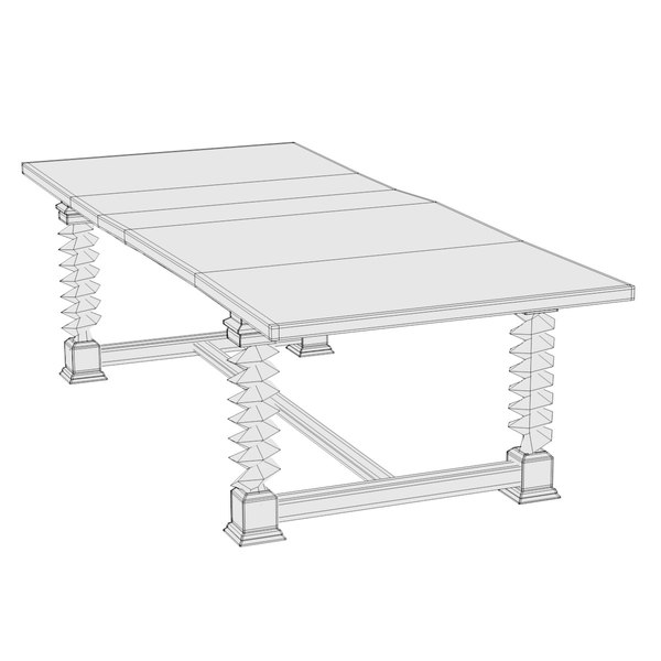 3d antique table model