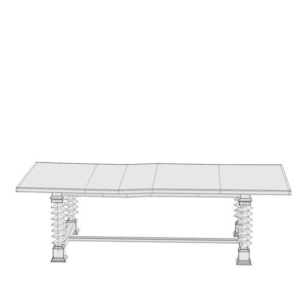 3d antique table model