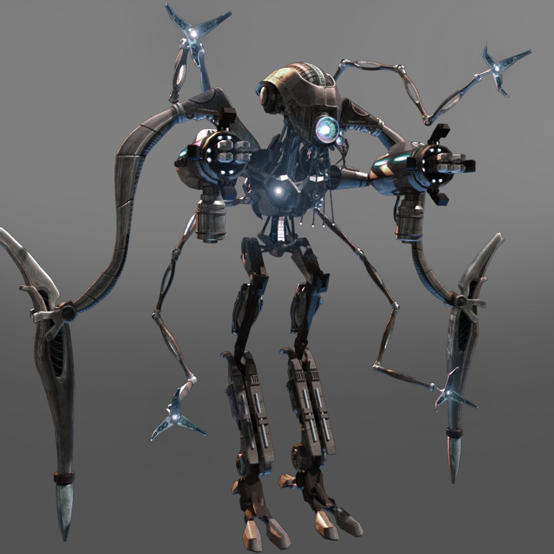 3ds Max Alien Robot Invasion