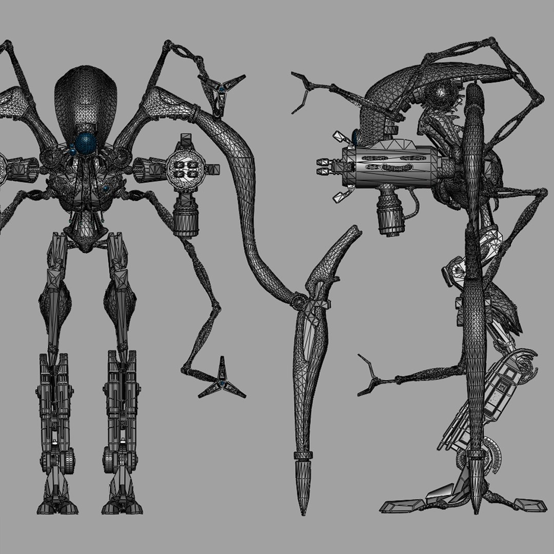 3ds Max Alien Robot Invasion