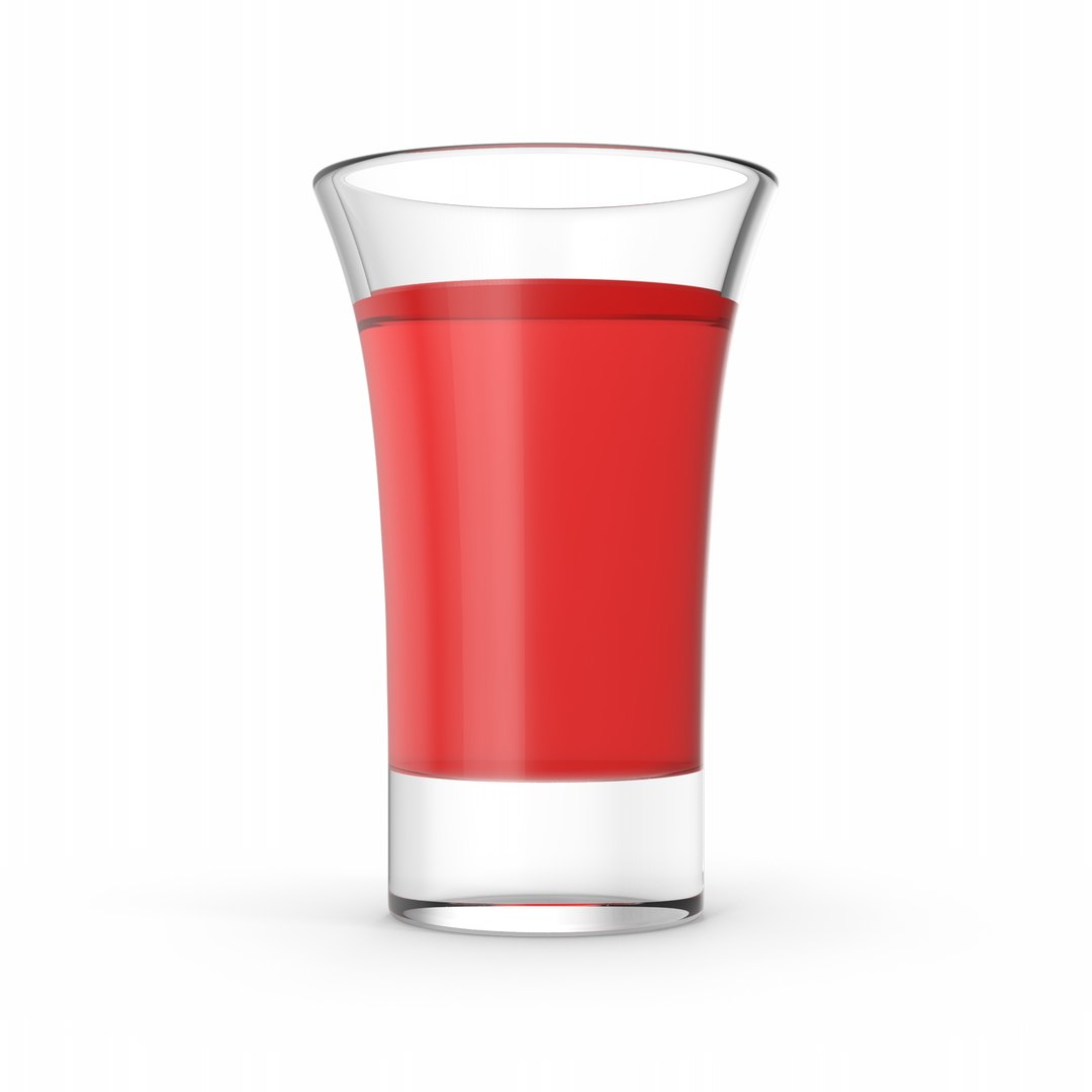 Red Vodka Glass 3D Model - TurboSquid 2056929