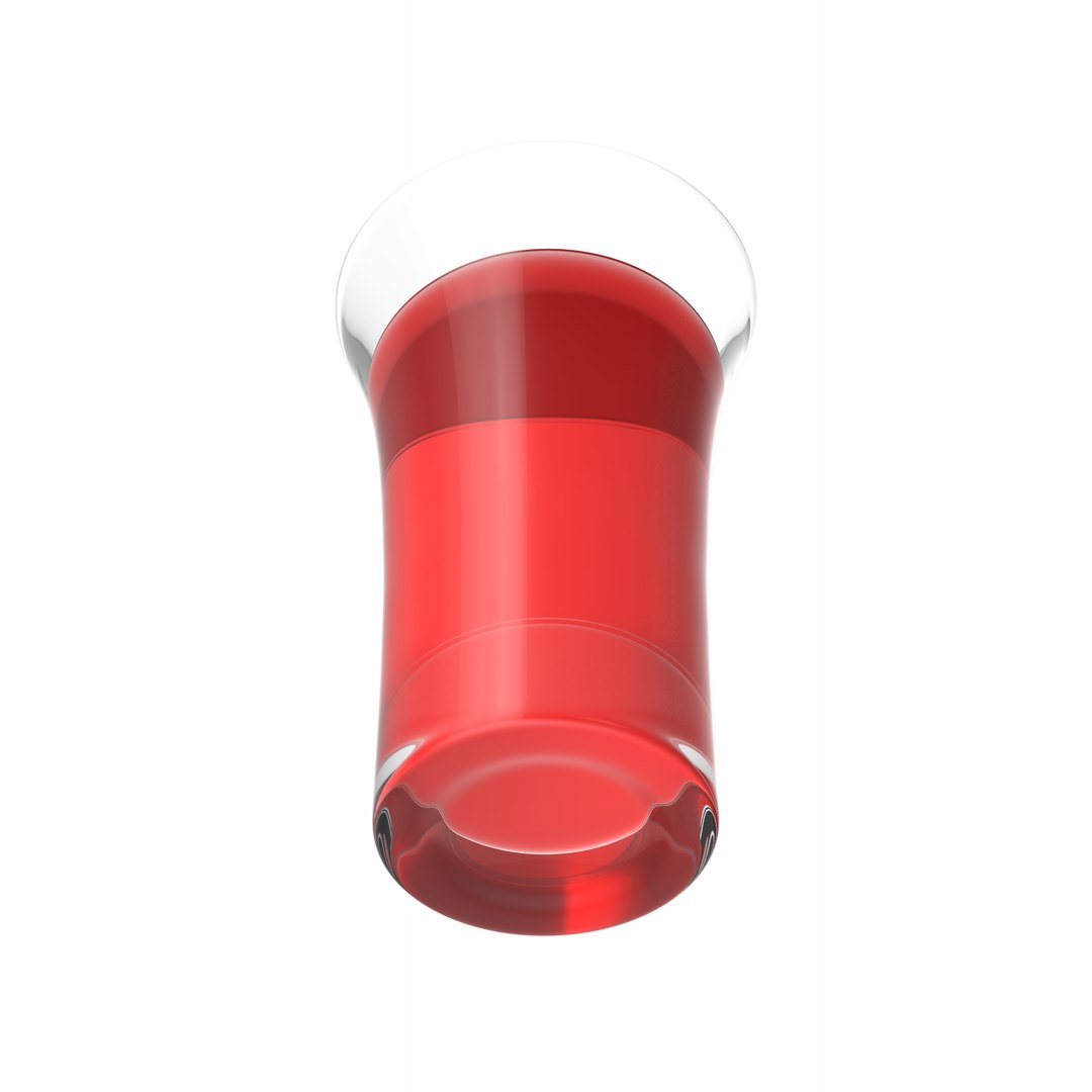 Red Vodka Glass 3D Model - TurboSquid 2056929