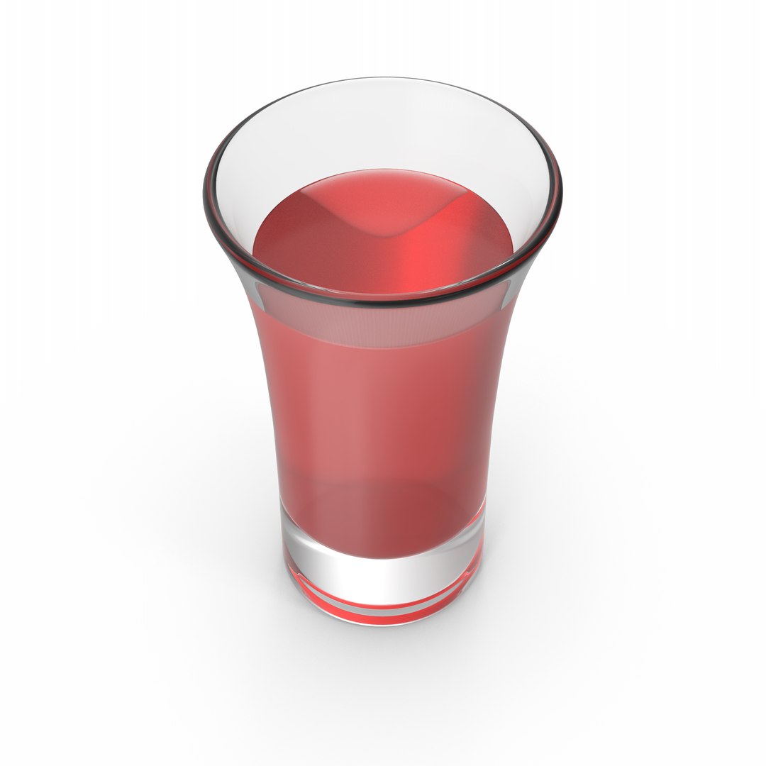 Red Vodka Glass 3D Model - TurboSquid 2056929