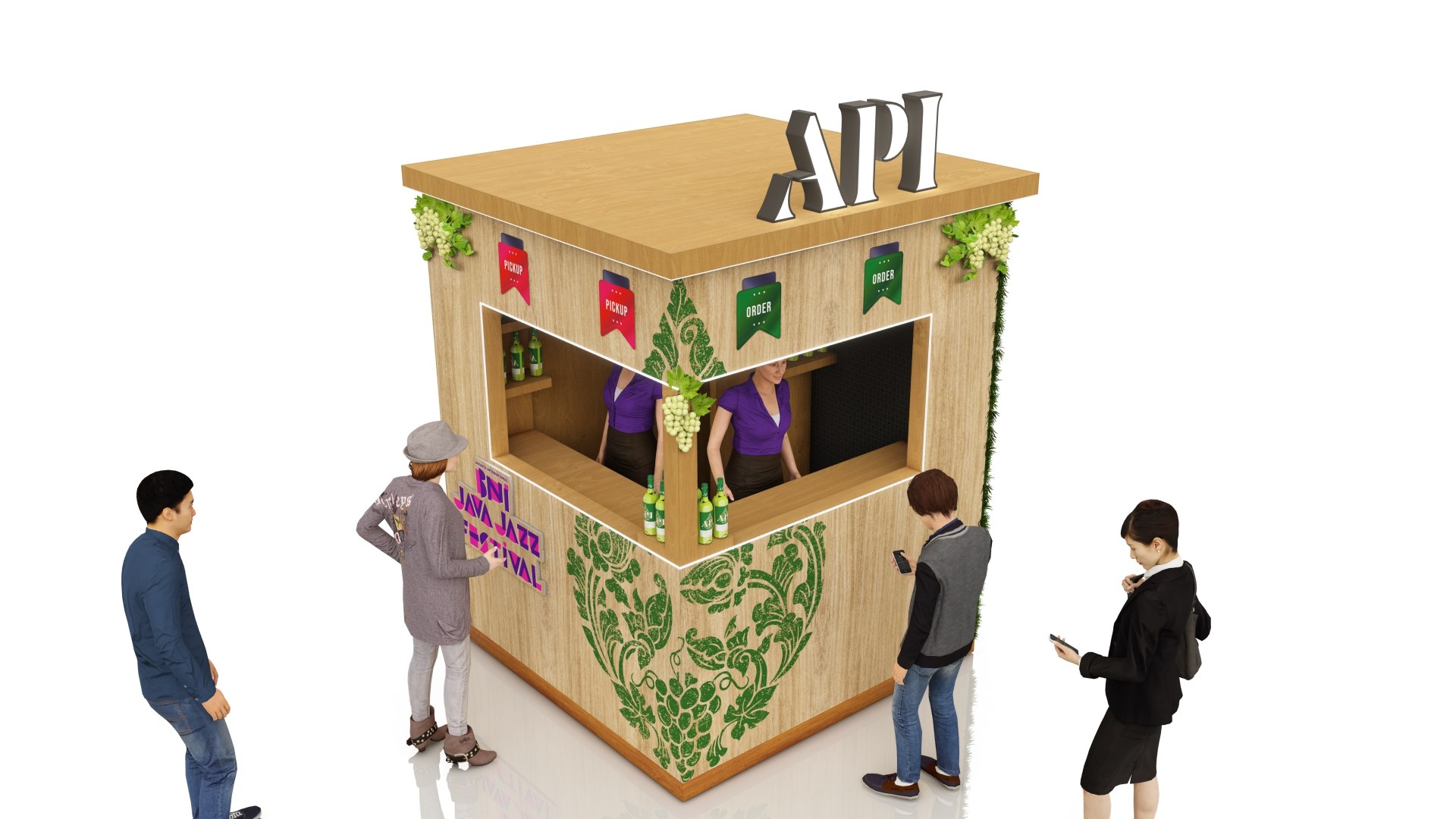 200x200 cm booth available for build 3D model - TurboSquid 2109432