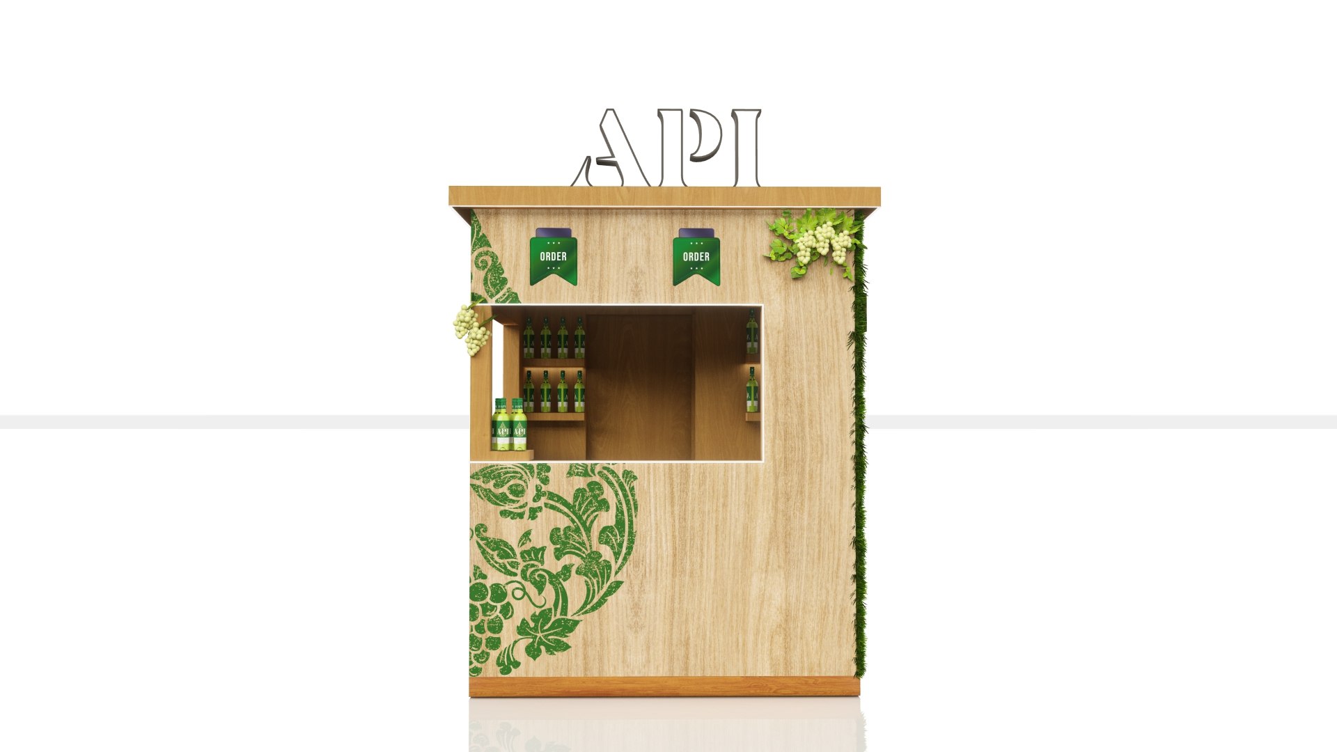 200x200 cm booth available for build 3D model - TurboSquid 2109432