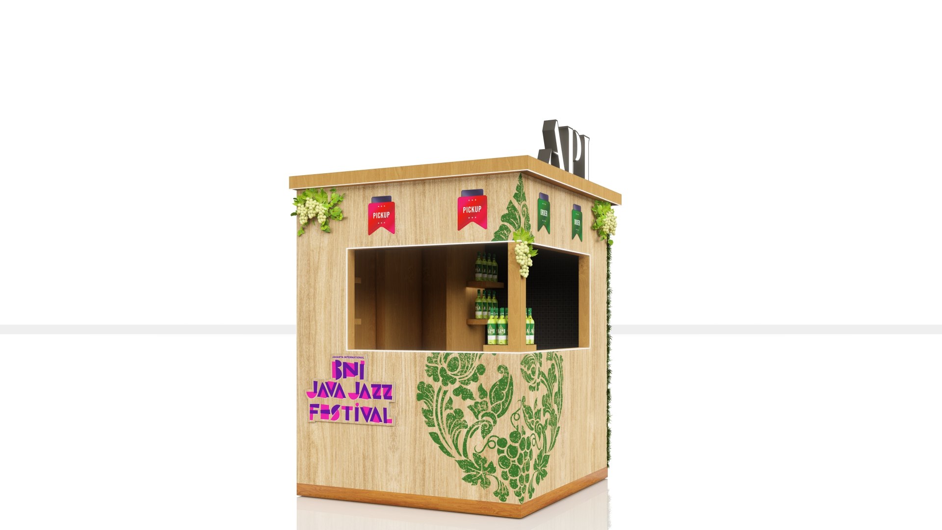 200x200 cm booth available for build 3D model - TurboSquid 2109432