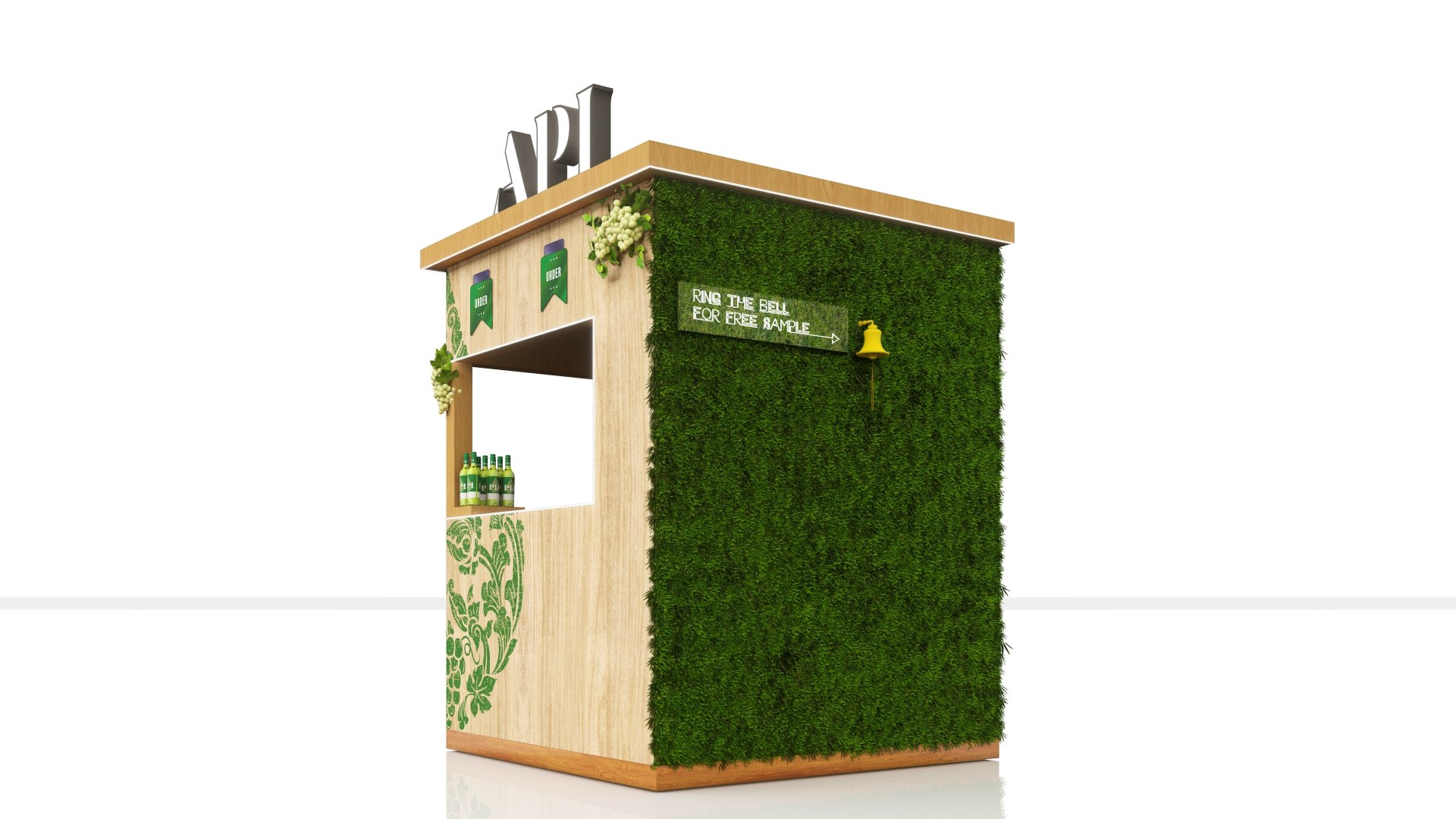 200x200 cm booth available for build 3D model - TurboSquid 2109432