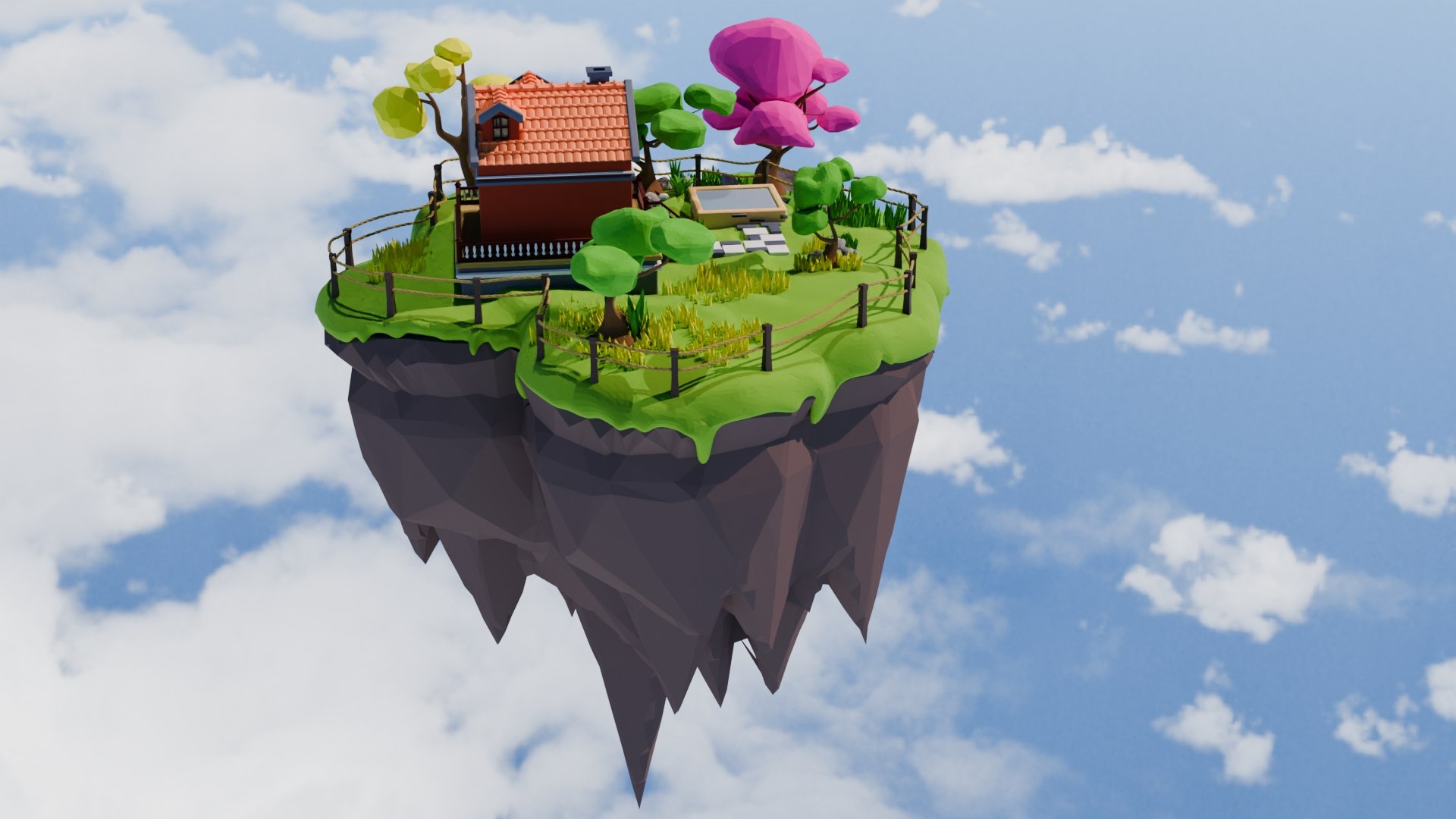 Low Poly Island 3D Model - TurboSquid 2193243