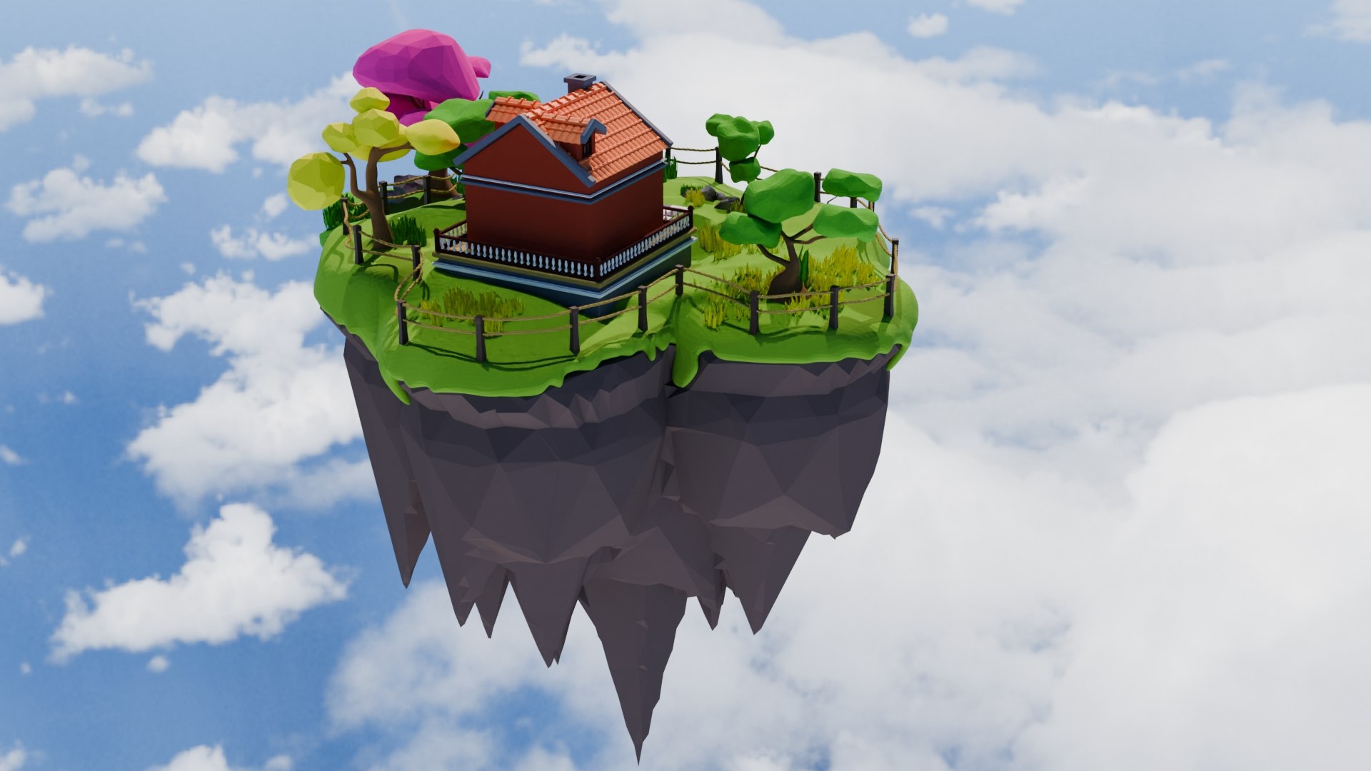 Low Poly Island 3D Model - TurboSquid 2193243