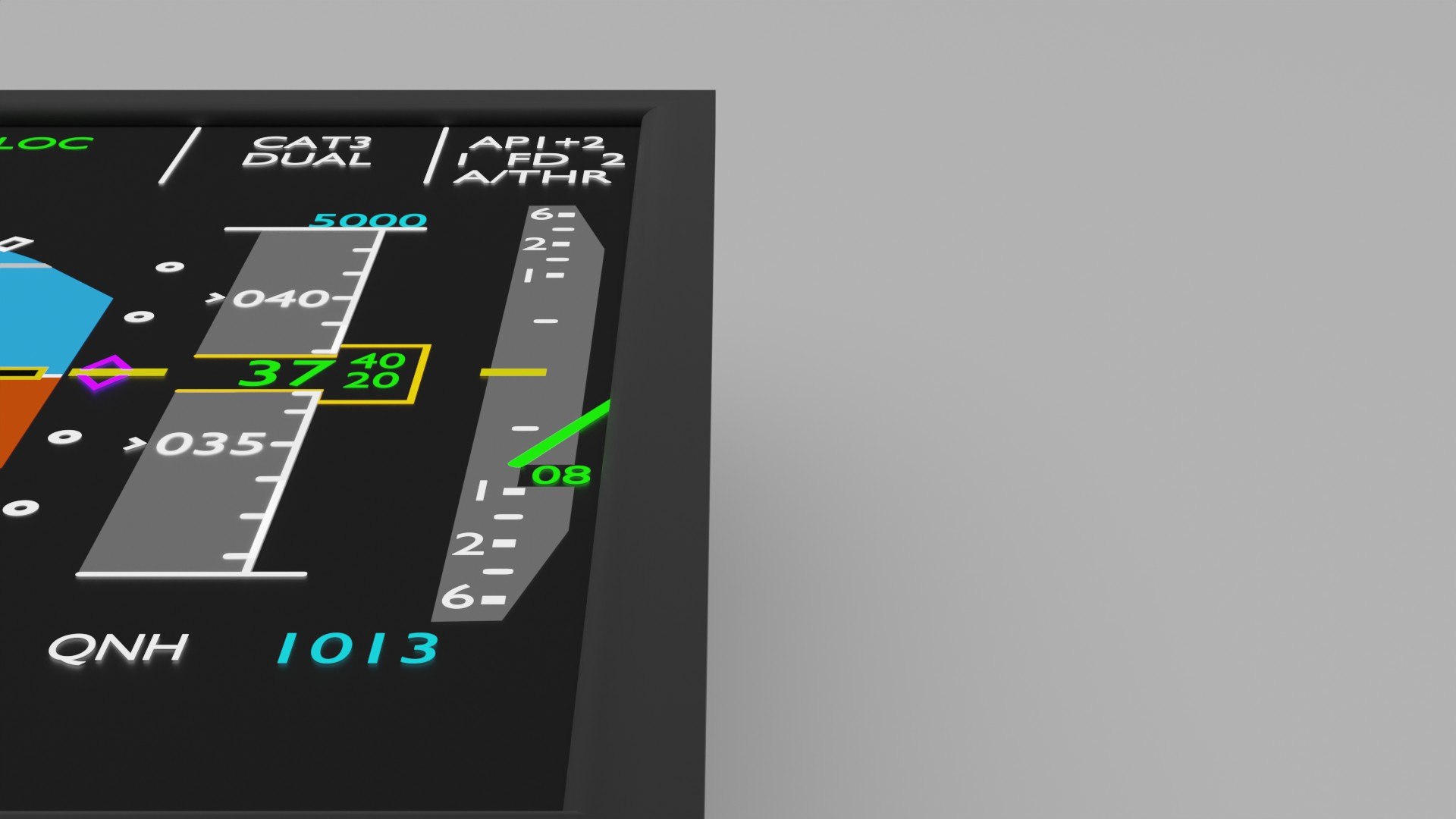 Primary Flight Display 3D Model - TurboSquid 2122650