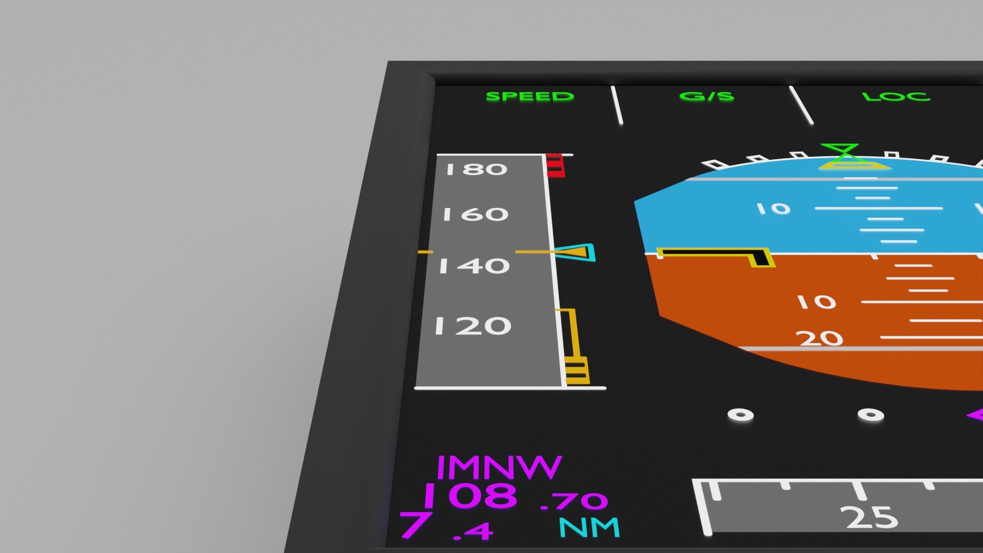 Primary Flight Display 3D Model - TurboSquid 2122650