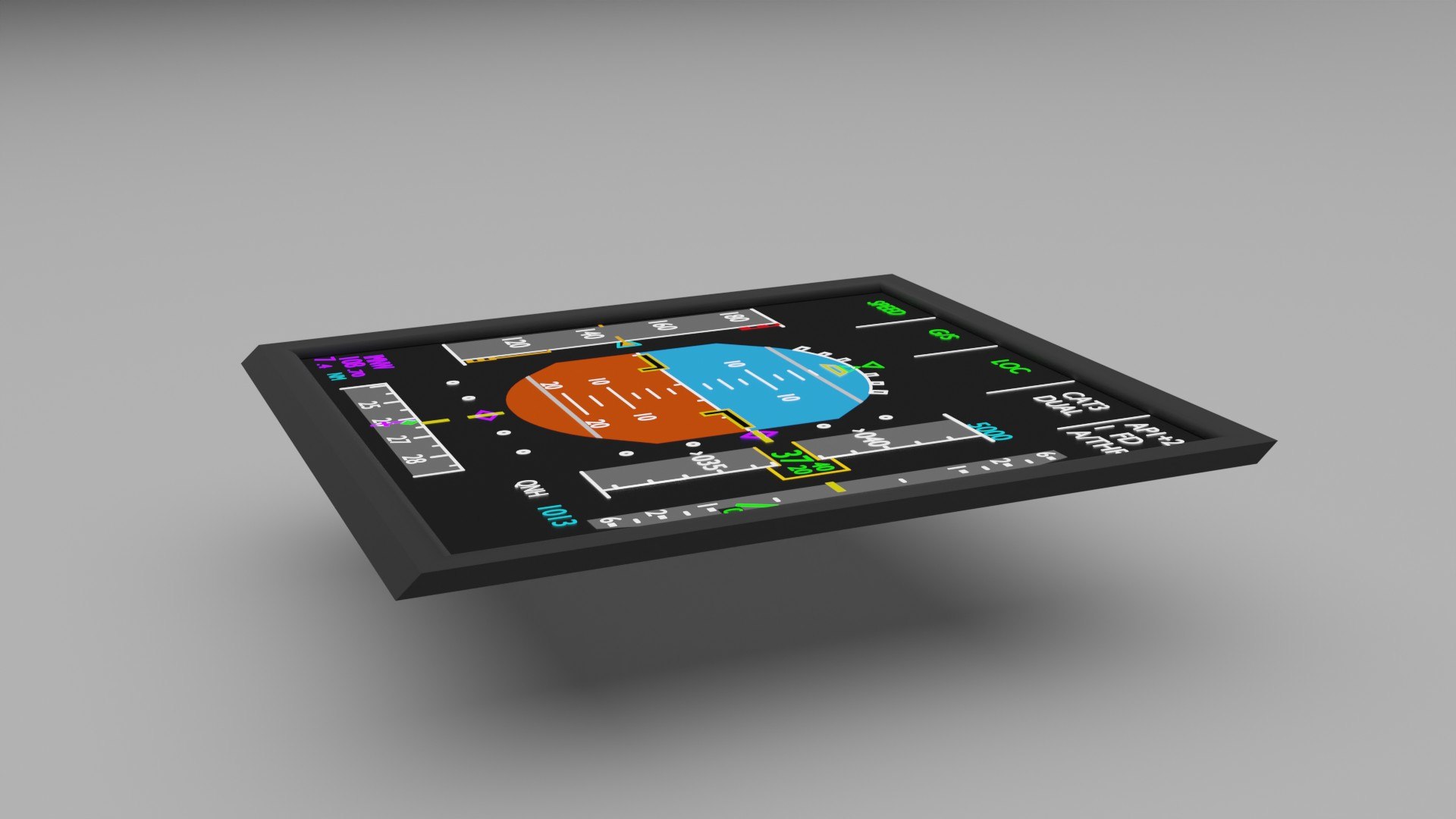 Primary Flight Display 3D Model - TurboSquid 2122650