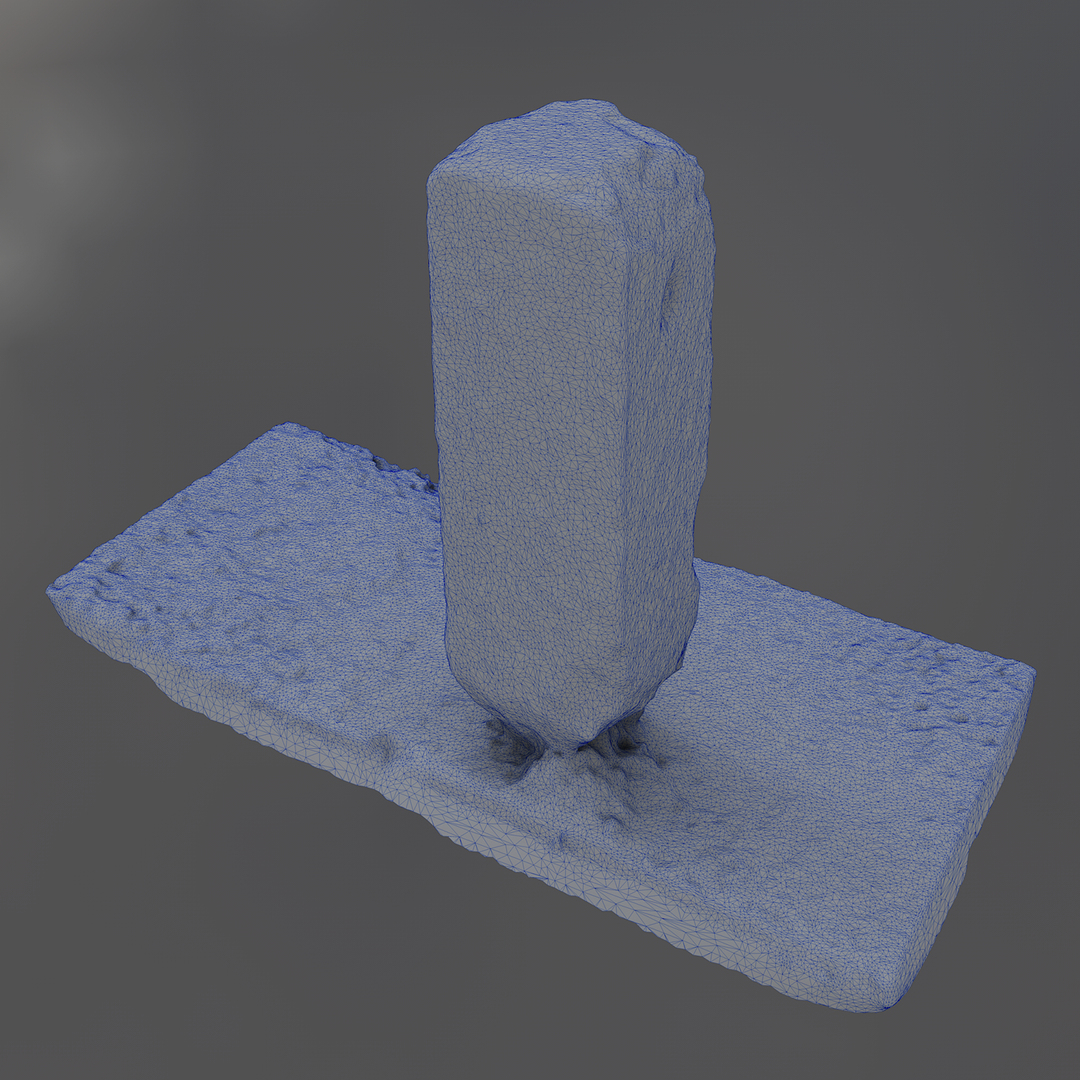Scan concrete pillar moss 3D model - TurboSquid 1304346