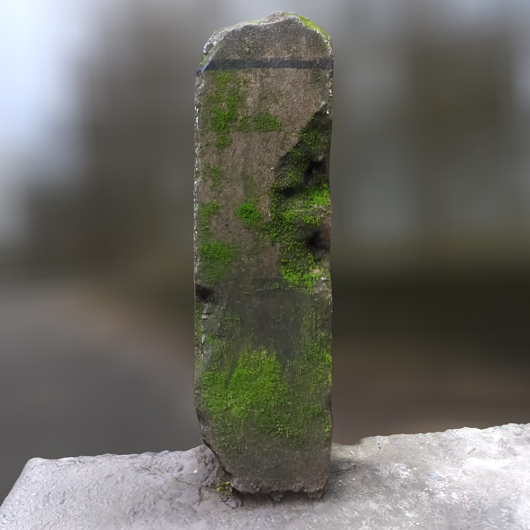Scan Concrete Pillar Moss 3D Model - TurboSquid 1304346