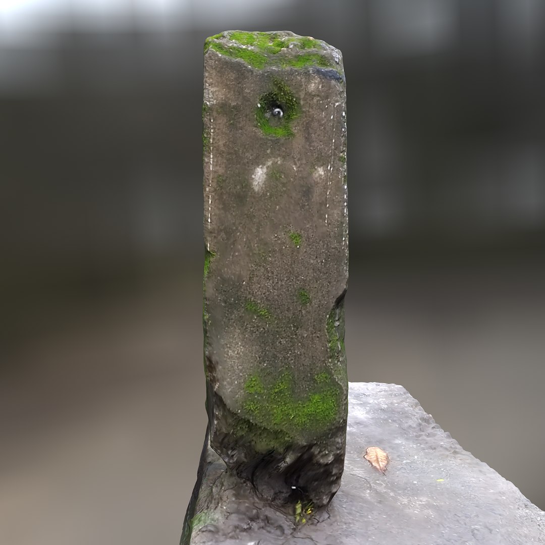 Scan Concrete Pillar Moss 3D Model - TurboSquid 1304346