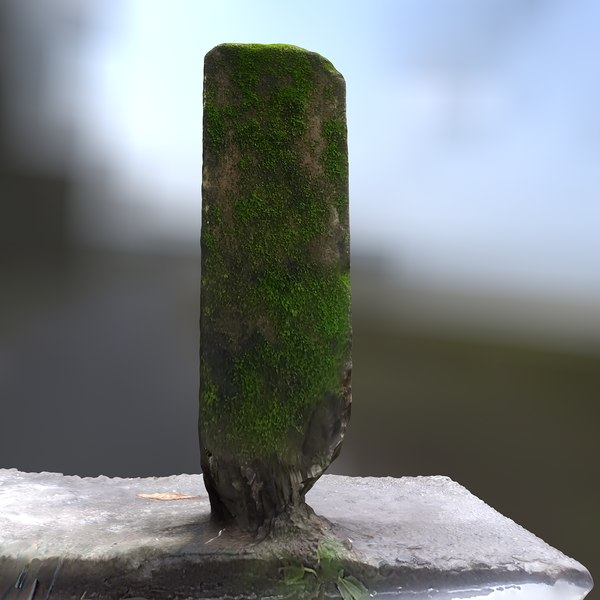 Scan concrete pillar moss 3D model - TurboSquid 1304346