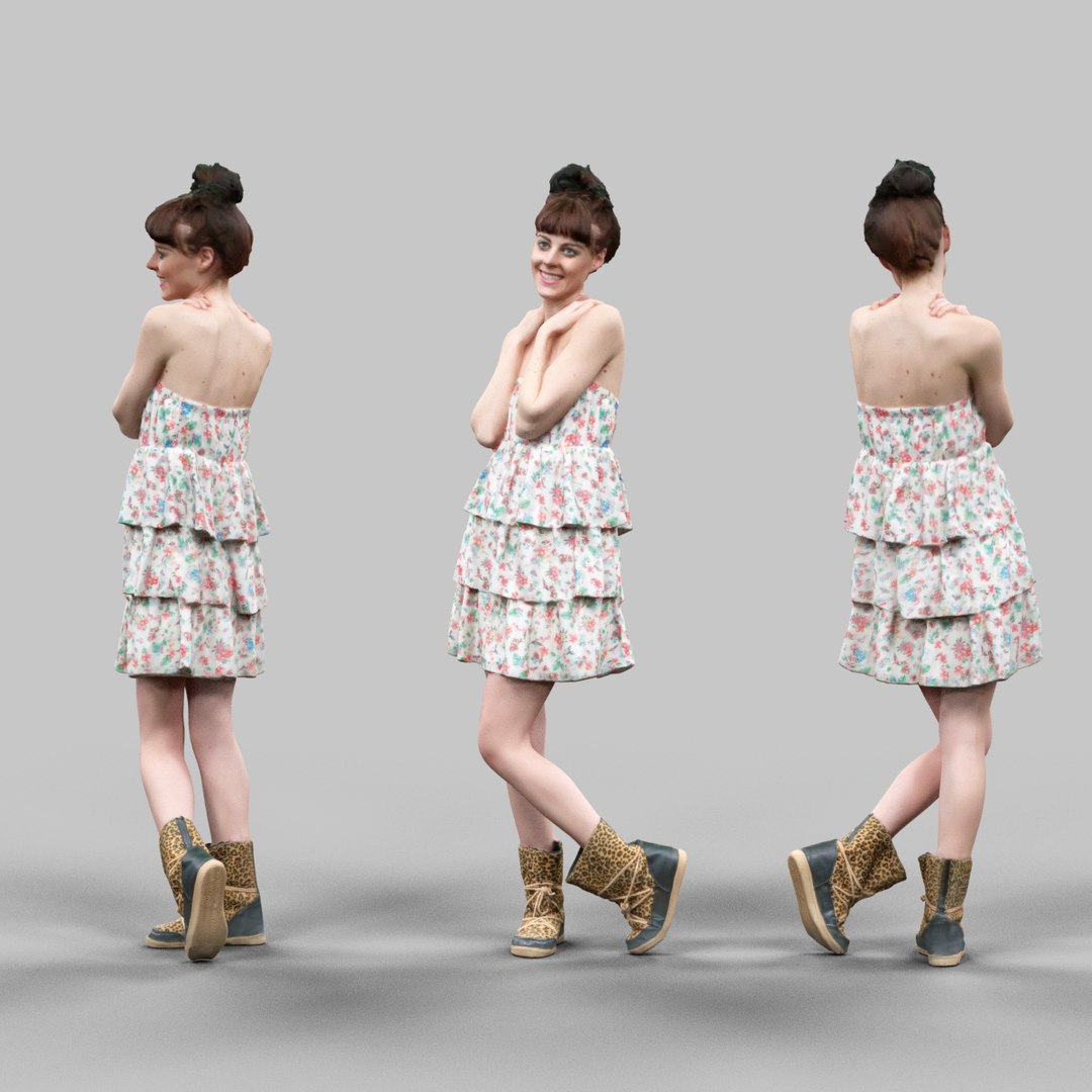 Scanned Female Character 6 3d Obj