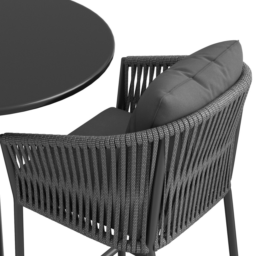 3D Coco Republic Catalina Bar Chair and Oslo Table - TurboSquid 2165961