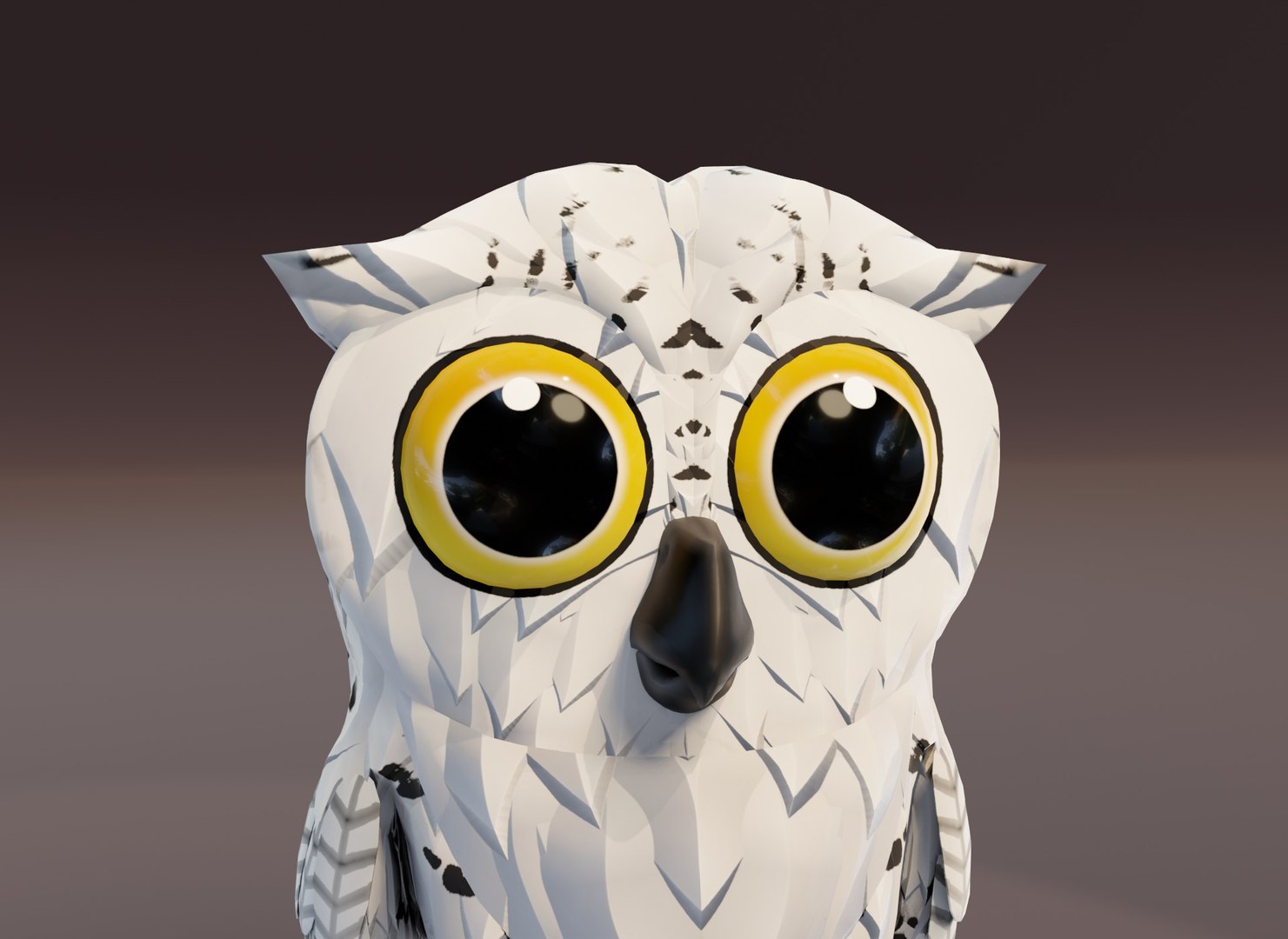 3D Cartoon Snowy Owl 3D Model - TurboSquid 1770358