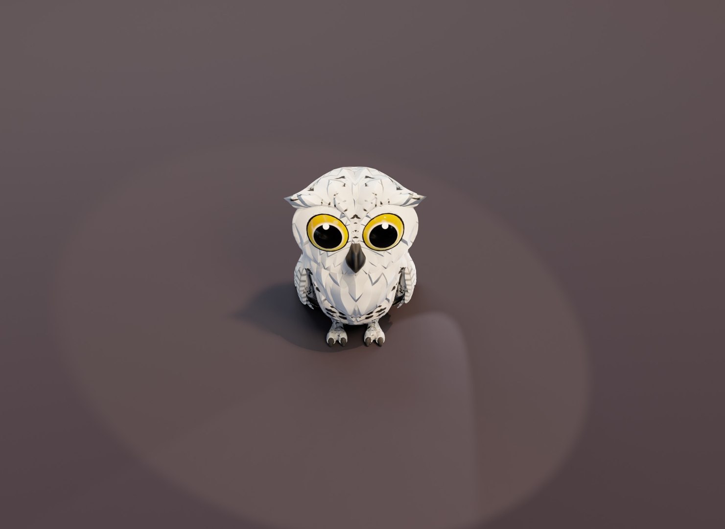 3D Cartoon Snowy Owl 3D Model - TurboSquid 1770358