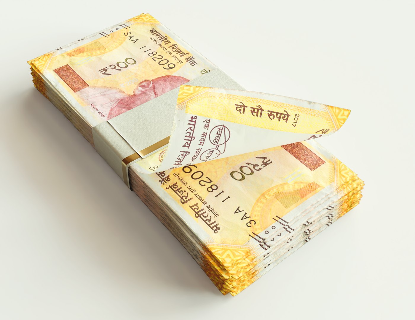 3D Cash Bundle India Rupee - TurboSquid 2147673