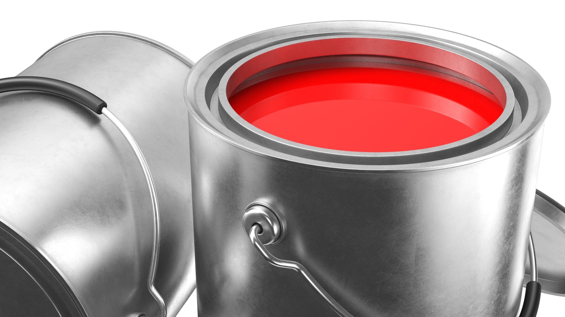 3D Paint Can With Brush - TurboSquid 1877015