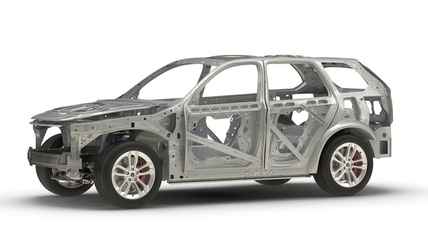 Maya를 위해 장착된 섀시가 있는 SUV 자동차 프레임 구조 3D 모델 - TurboSquid 2374932