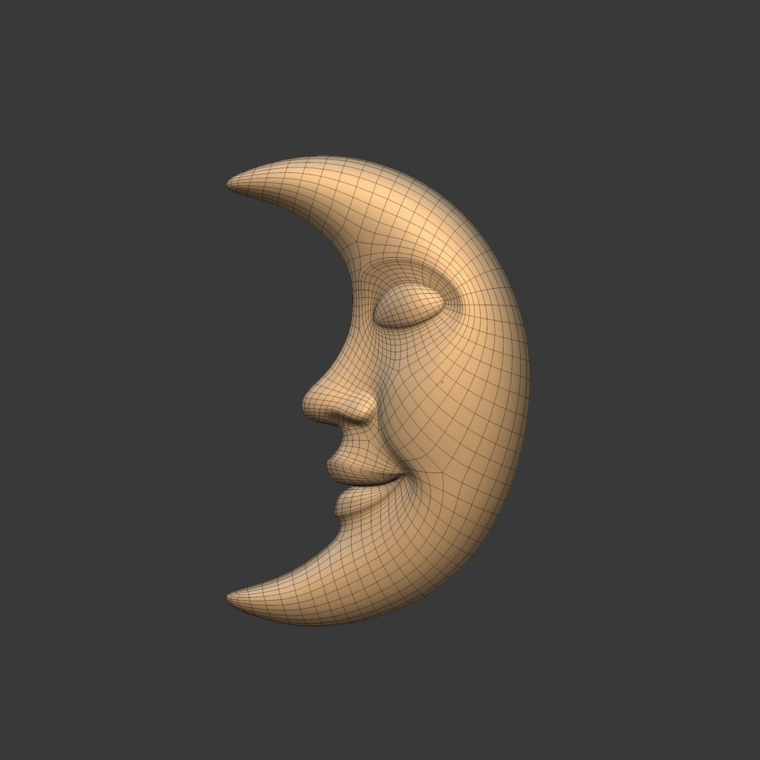 3D Model Cartoon Moon - TurboSquid 1647279