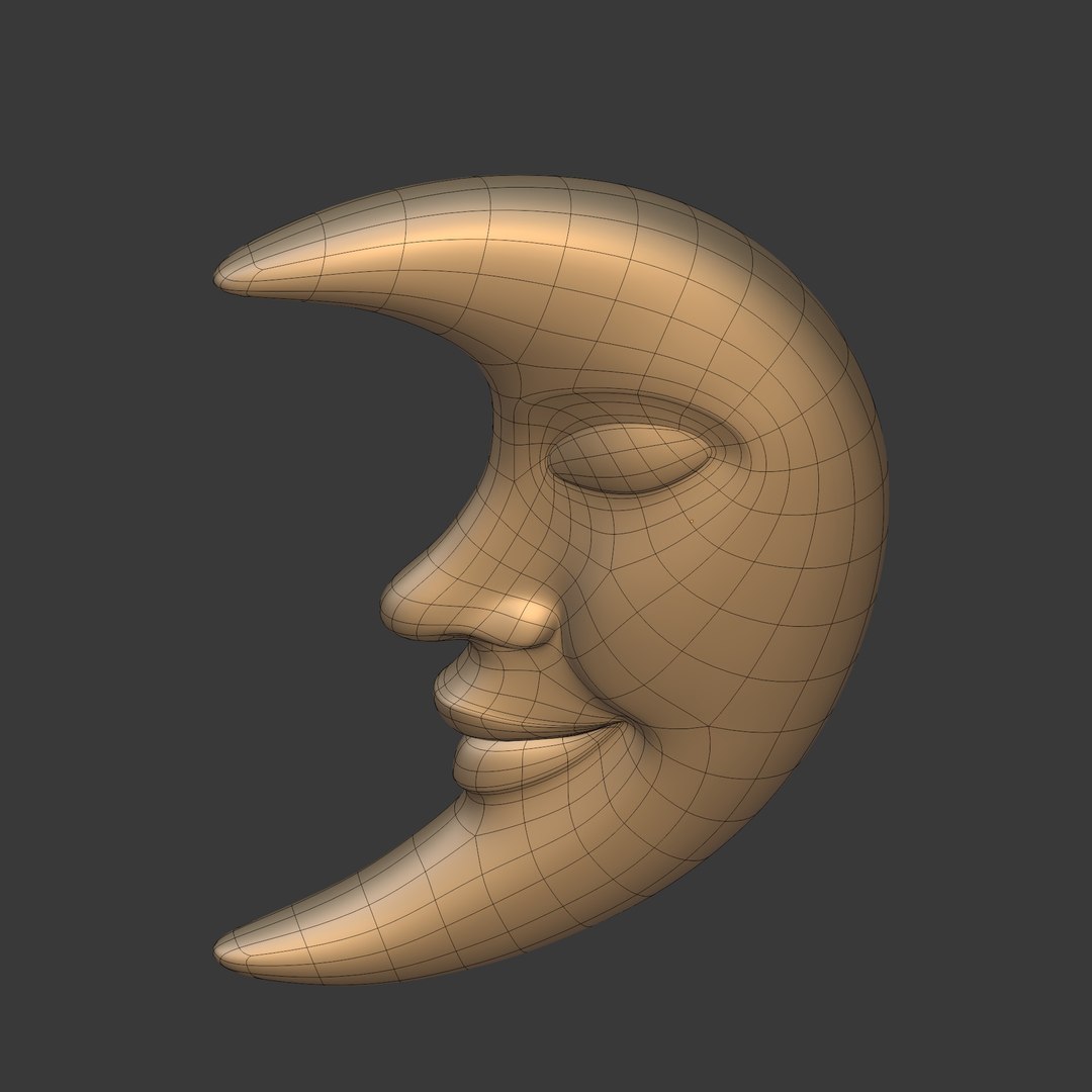 3D Model Cartoon Moon - TurboSquid 1647279