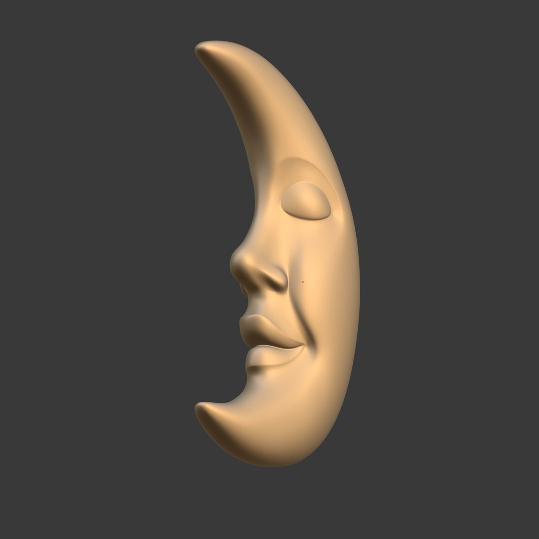 3D Model Cartoon Moon - TurboSquid 1647279