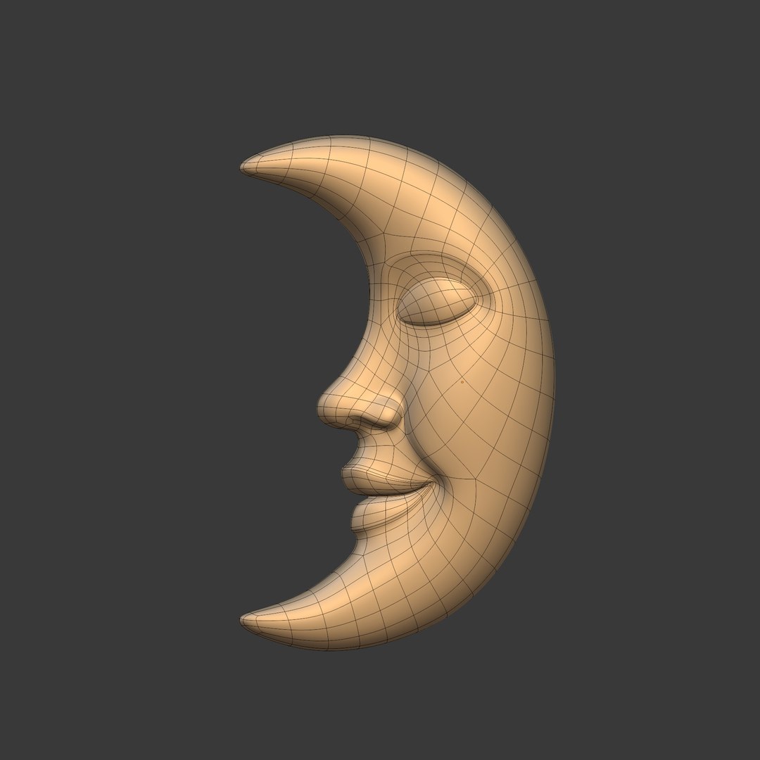 3D Model Cartoon Moon - TurboSquid 1647279