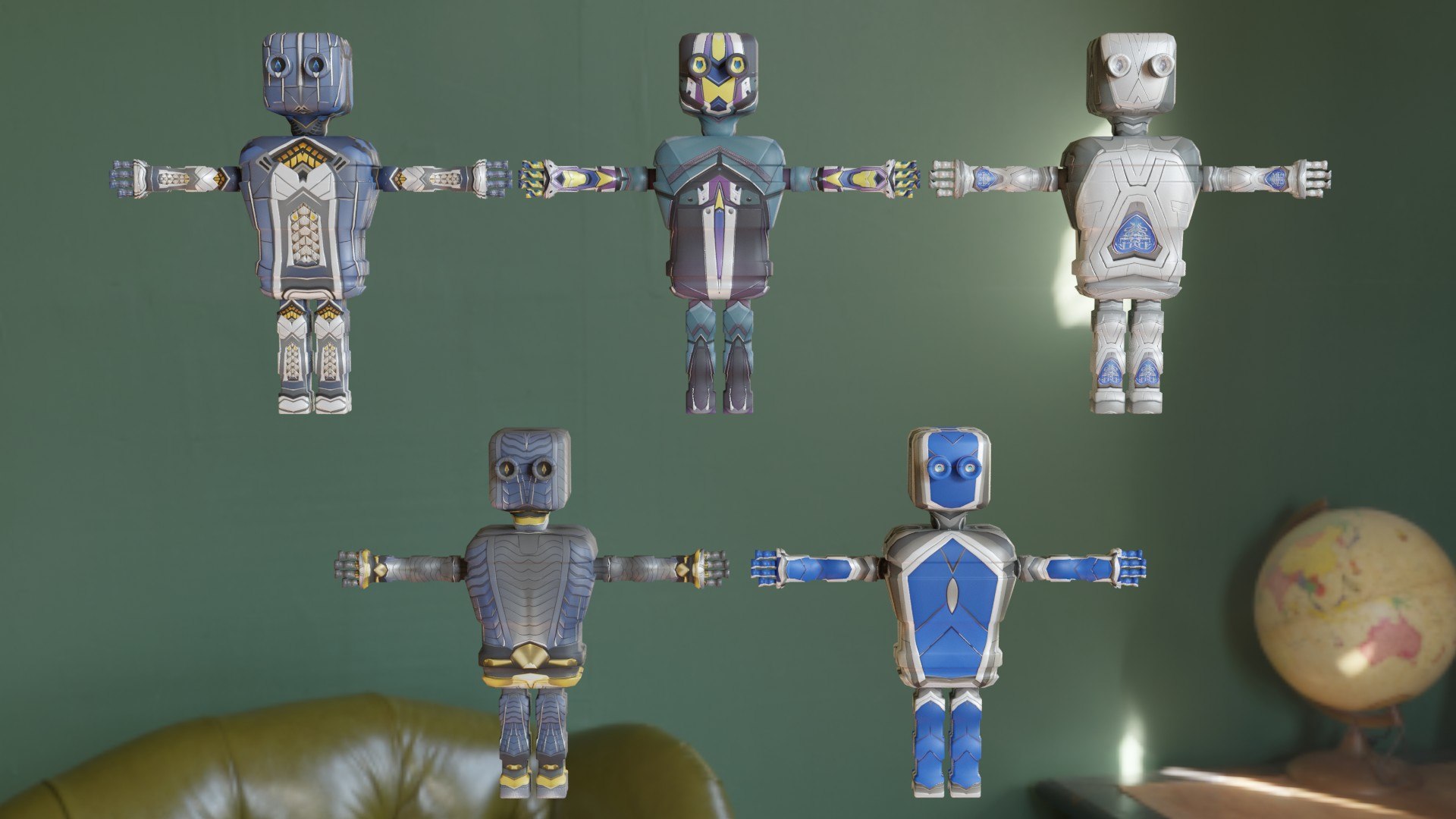 Robot Pack 3 3D Model - TurboSquid 2002760