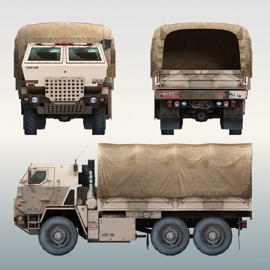3d Ilitary Standard Cargo Truck