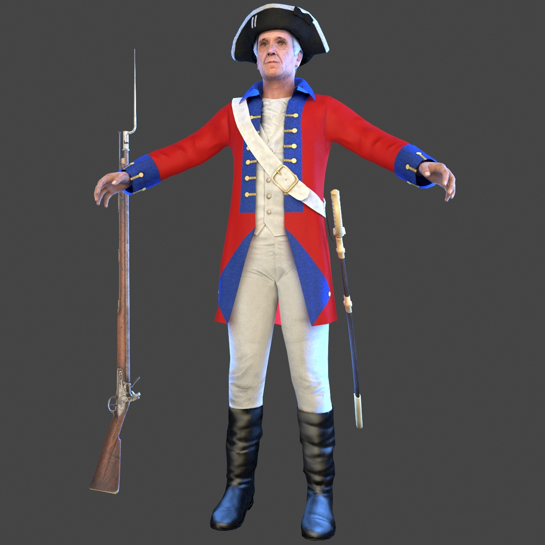 3D british redcoat soldier - TurboSquid 1456538