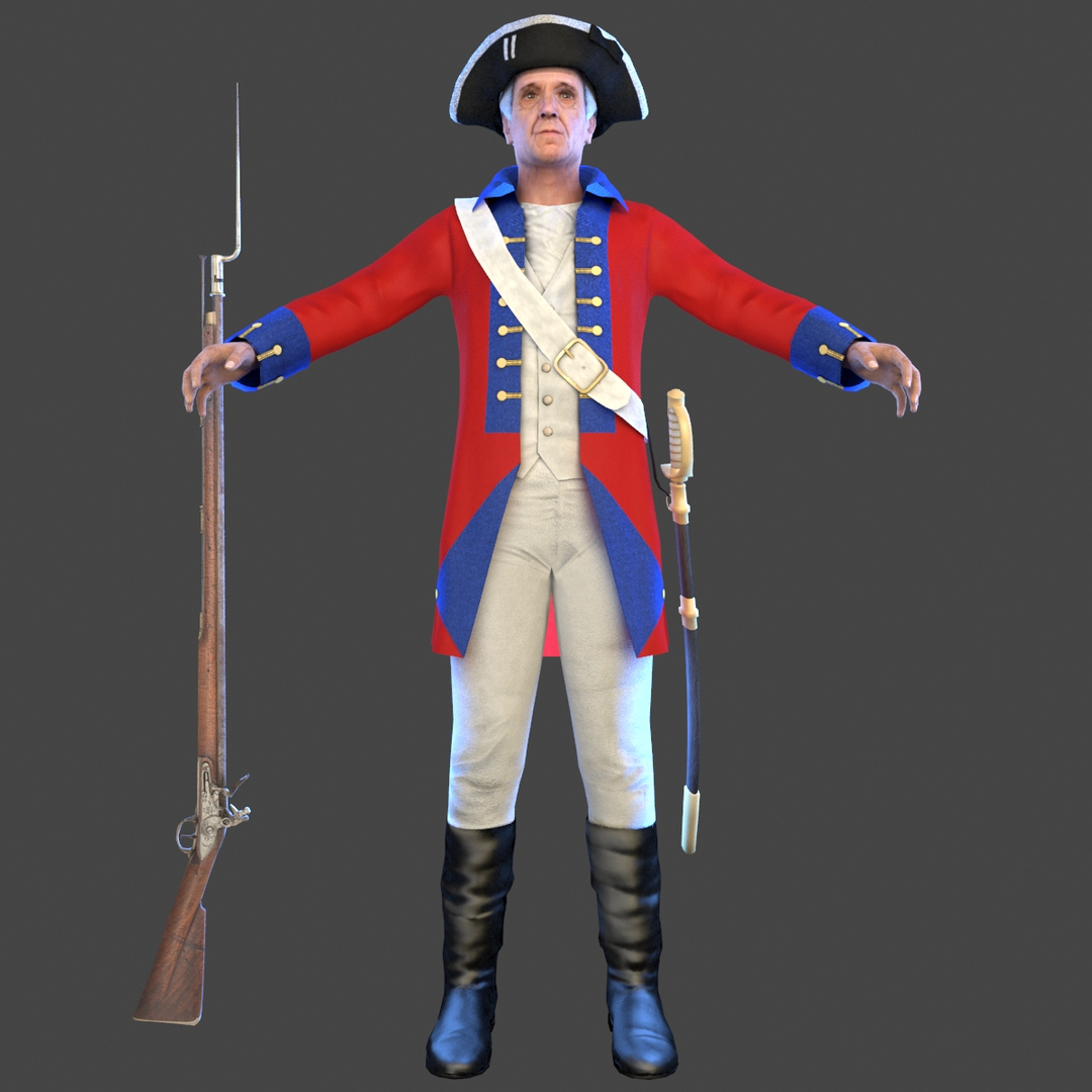3D british redcoat soldier - TurboSquid 1456538